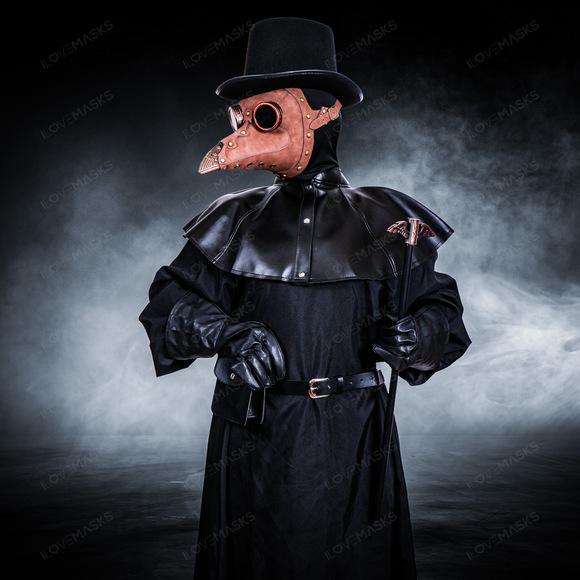 ILOVEMASKS | Accessories | Plague Doctor With Bird Beak Mask Top Hat ...